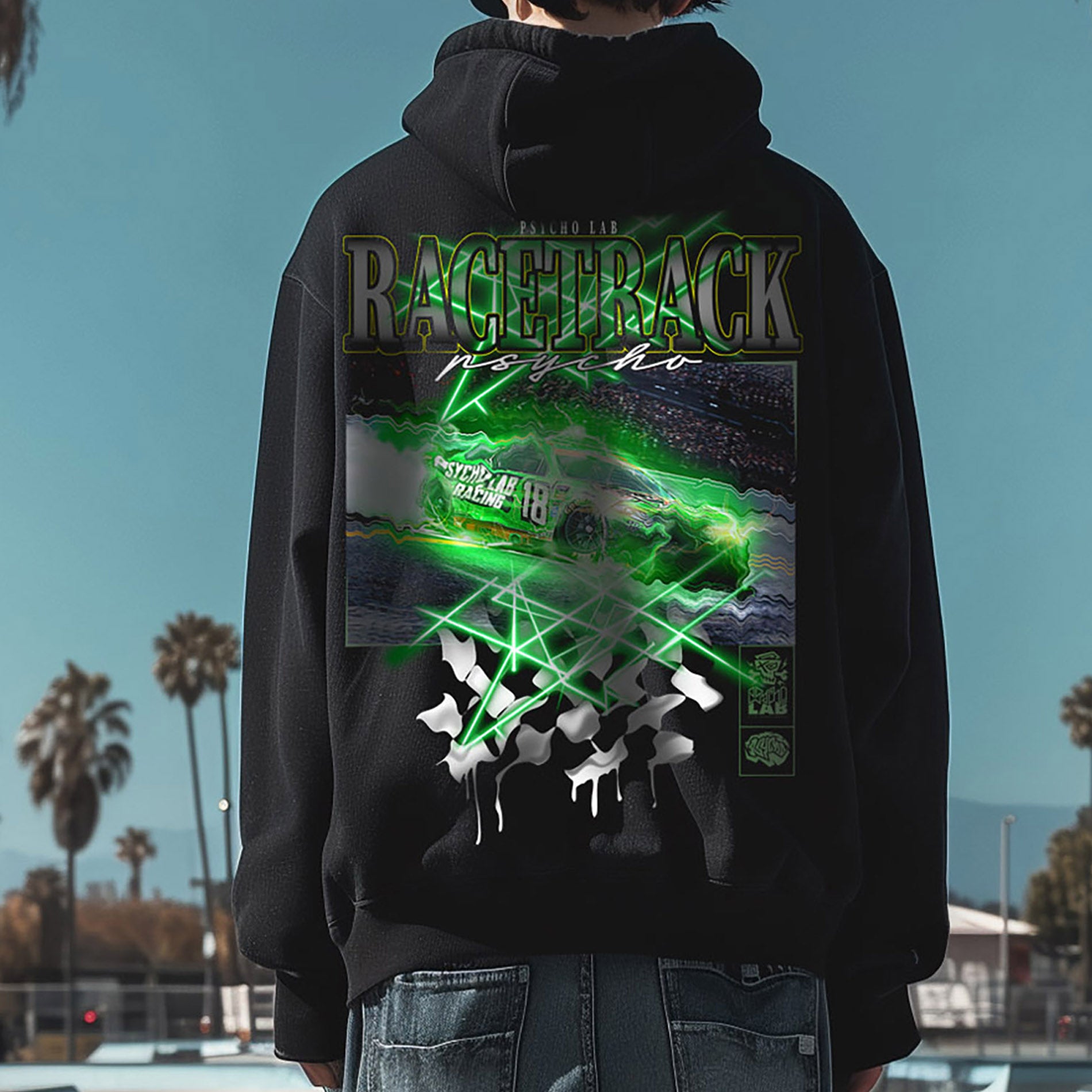 Zip Hoodie Racetrack - PsychoLab - Urban Hoodie